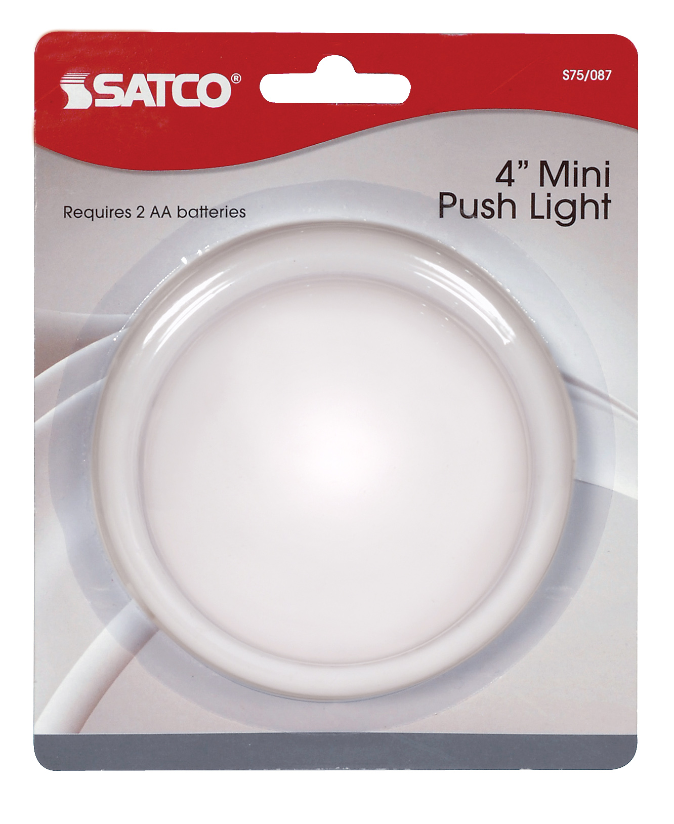S75-087 WHITE MINI PUSHLIGHT SMALL